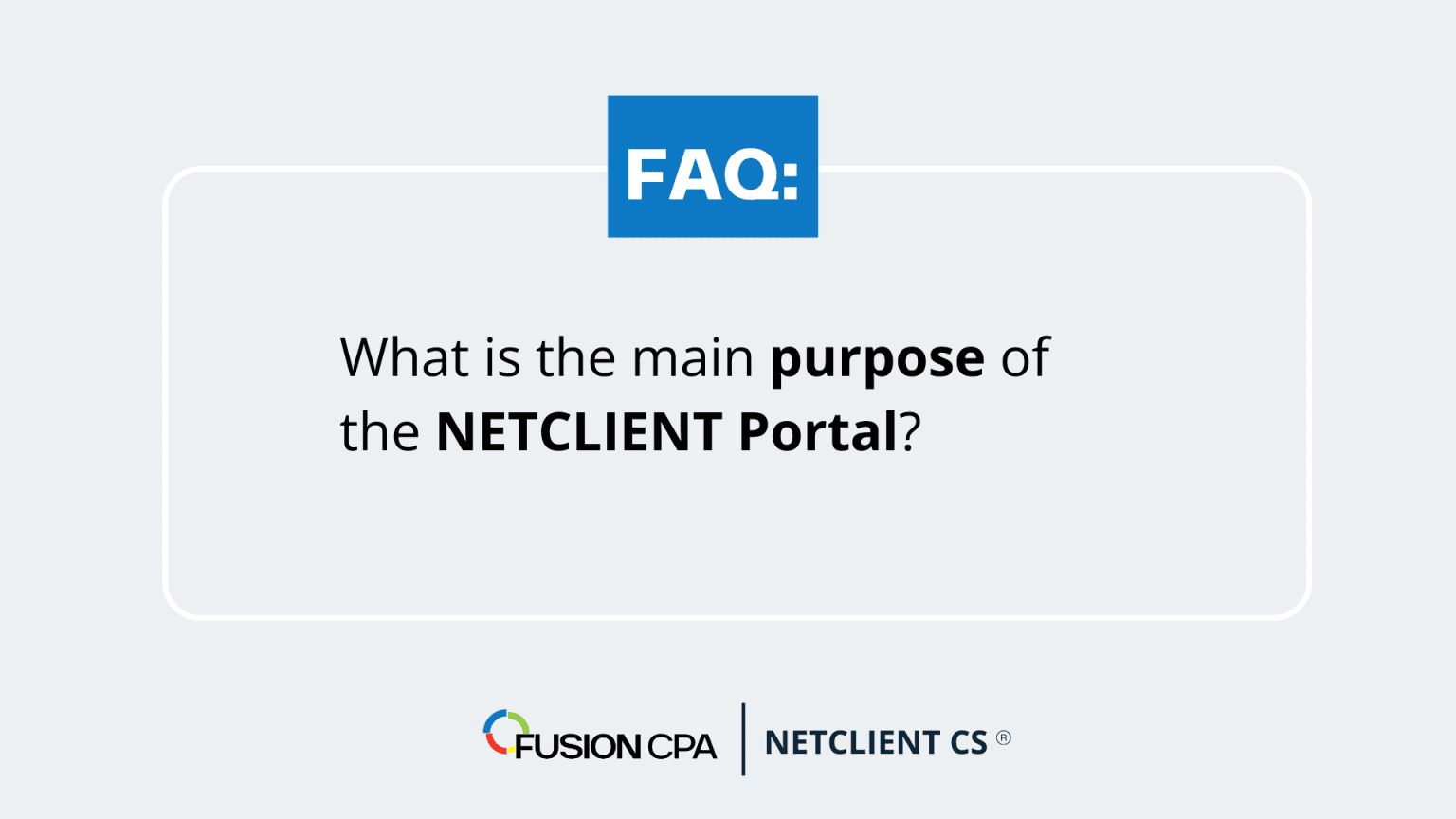 NetClient Portal - Client login for clients at Fusion CPA